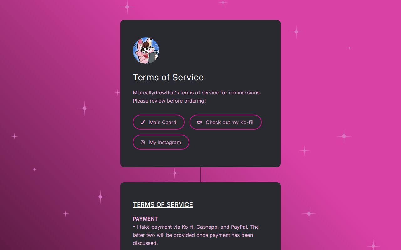 Miareallydrewthat's Terms of Service